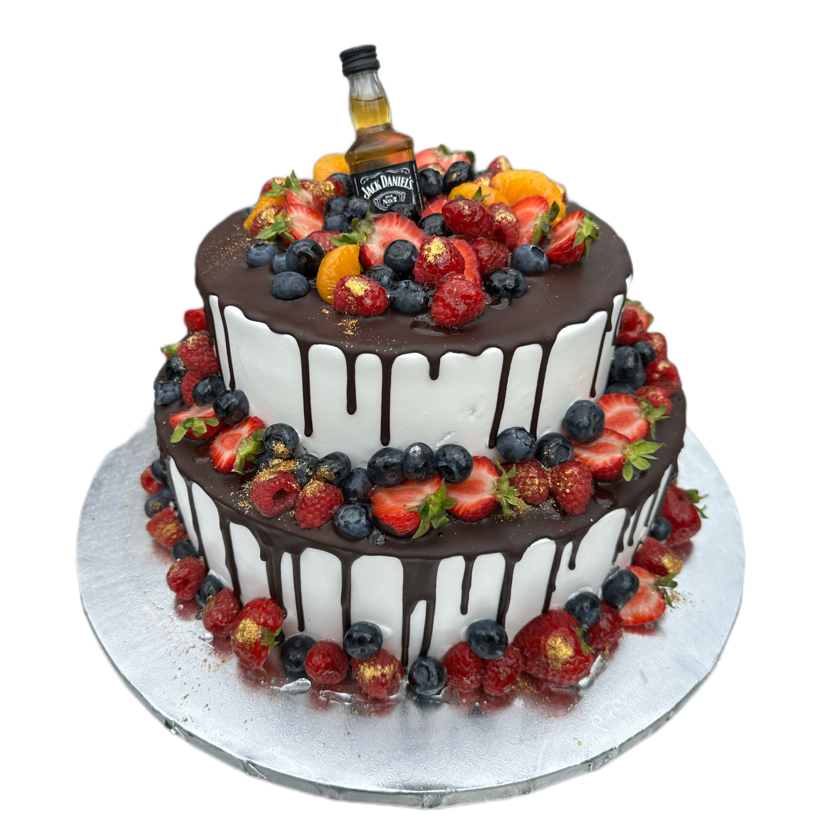 Tort Drip cake Jack Daniel ' s + owoce | Cukiernia Szarlotka